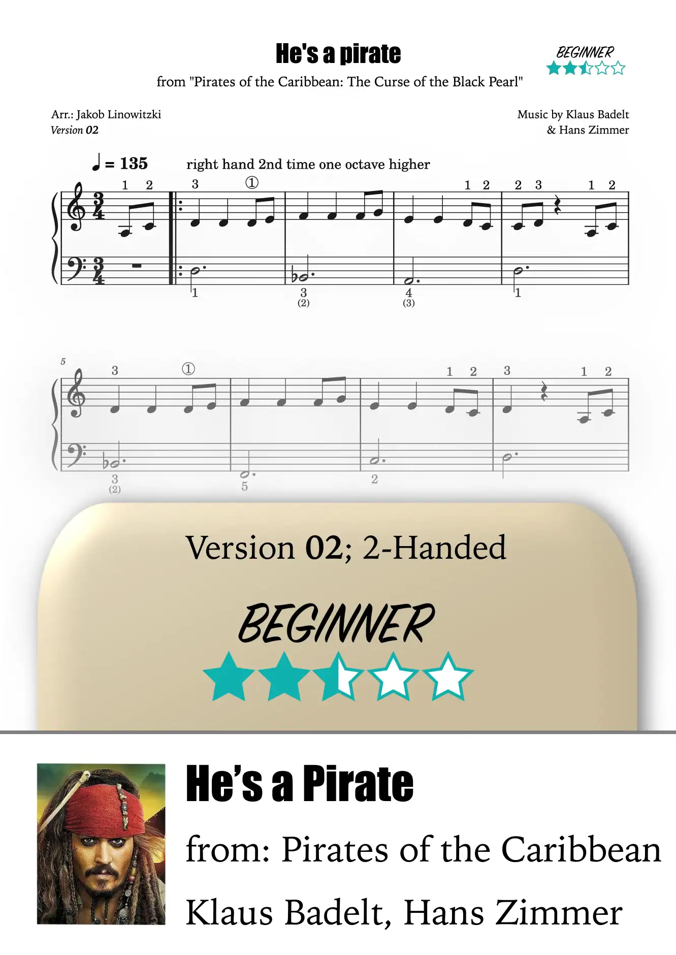 He's a Pirate – Level: Beginner