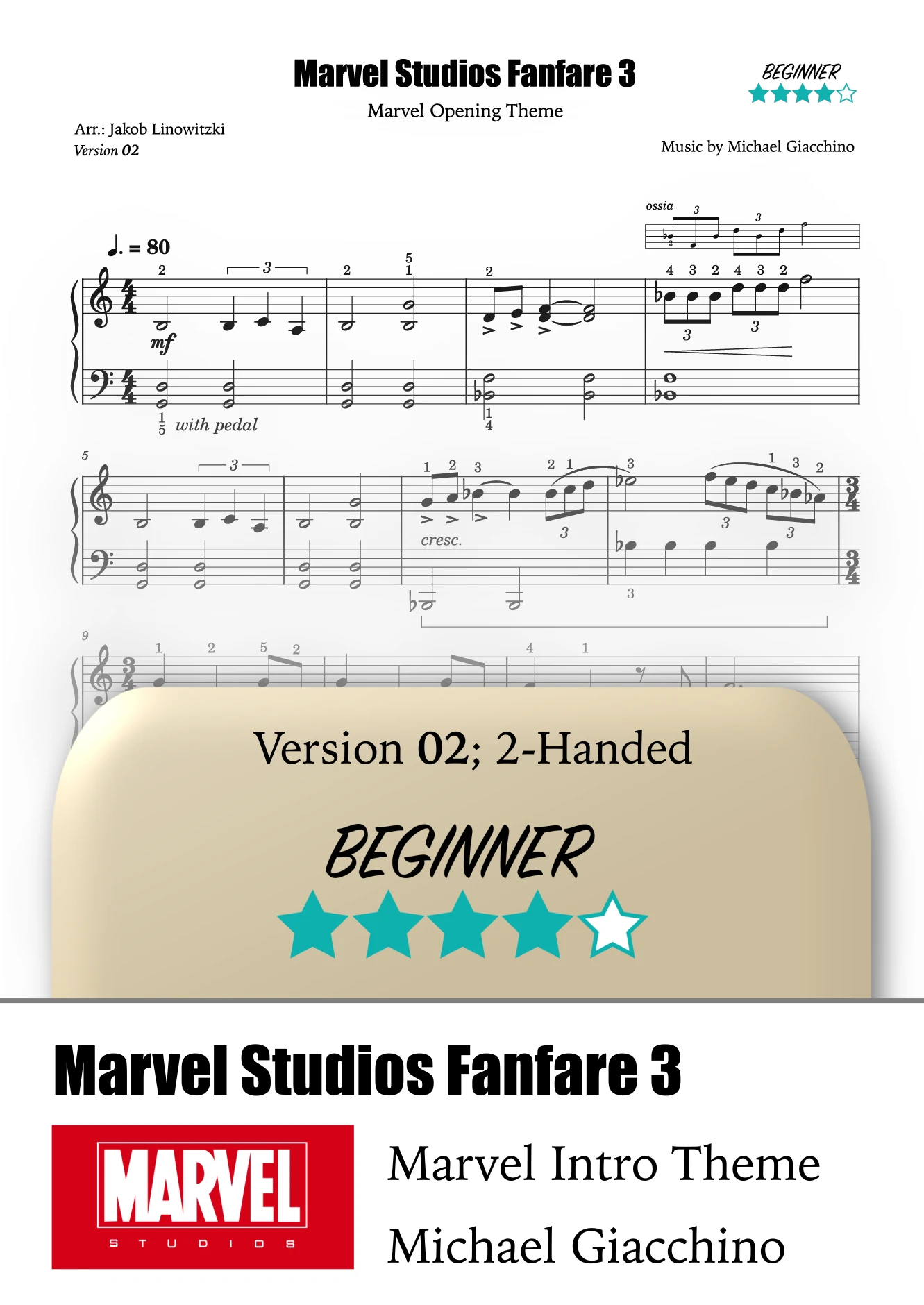 Marvel Intro Theme – Level: Beginner