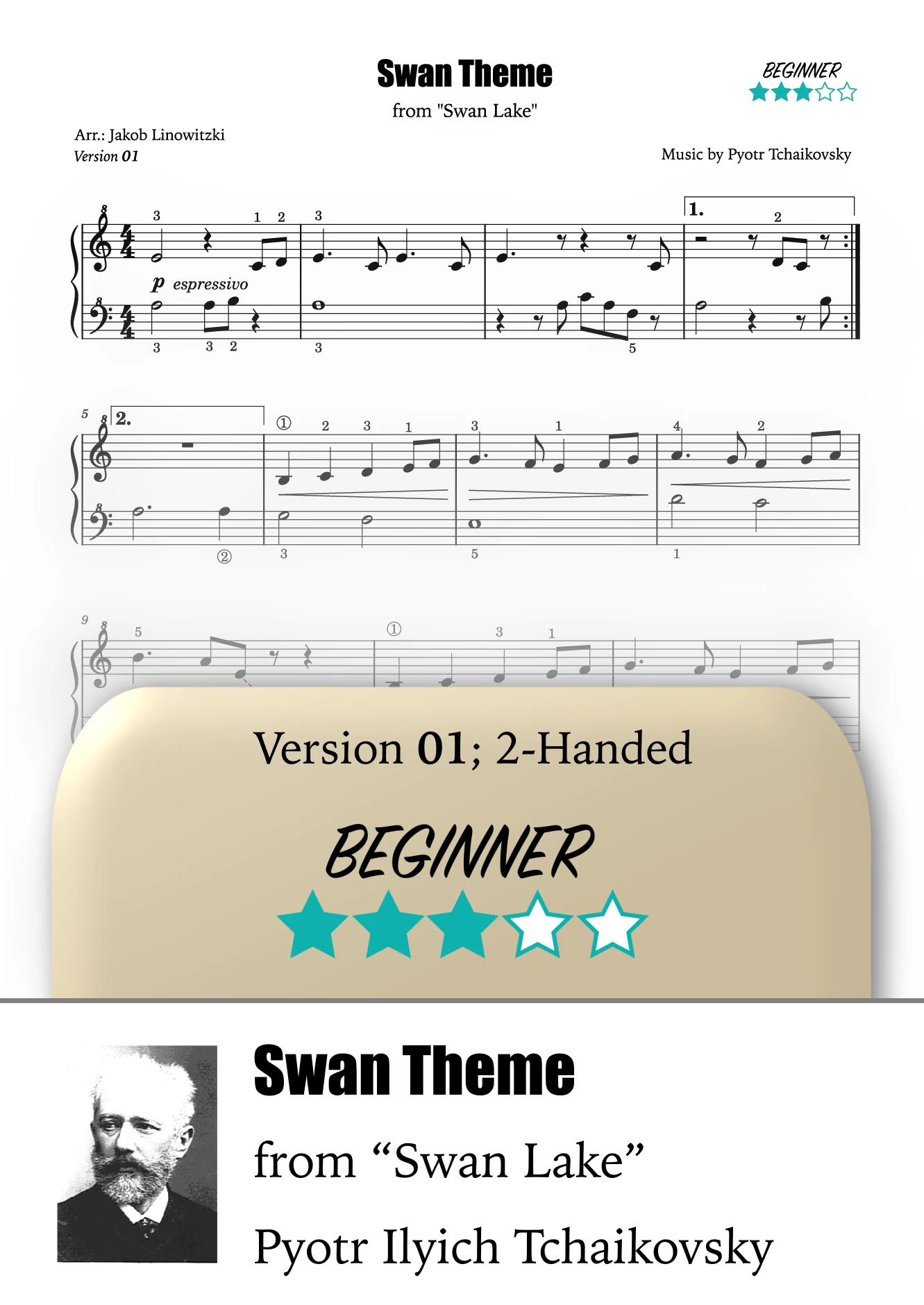 Swan Theme (Swan Lake) – Level: Beginner