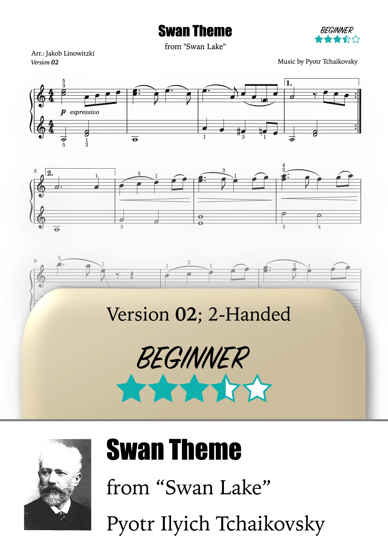 Swan Theme (Swan Lake) – Level: Beginner