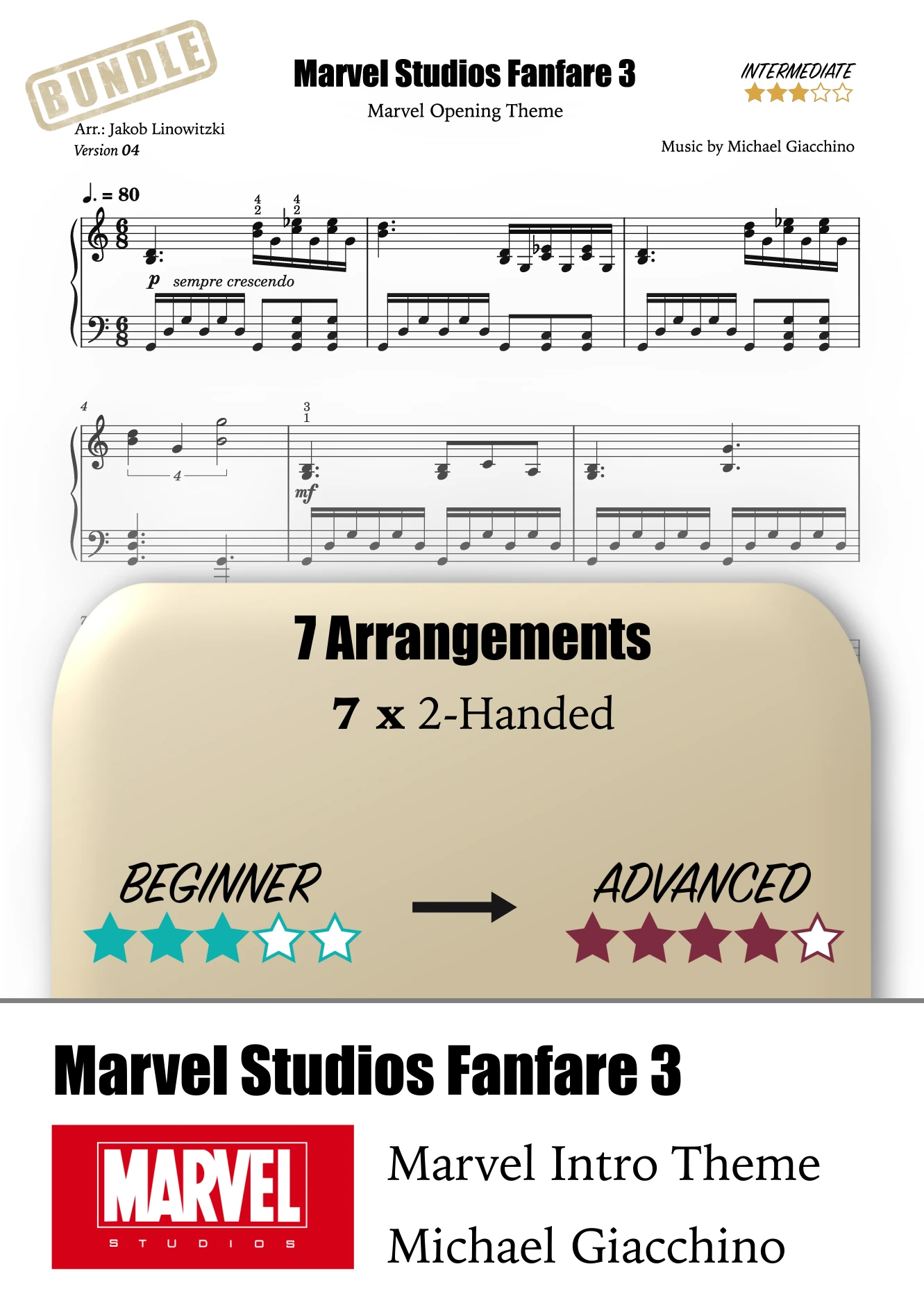 Marvel Intro Theme – 7 Piano Arrangements